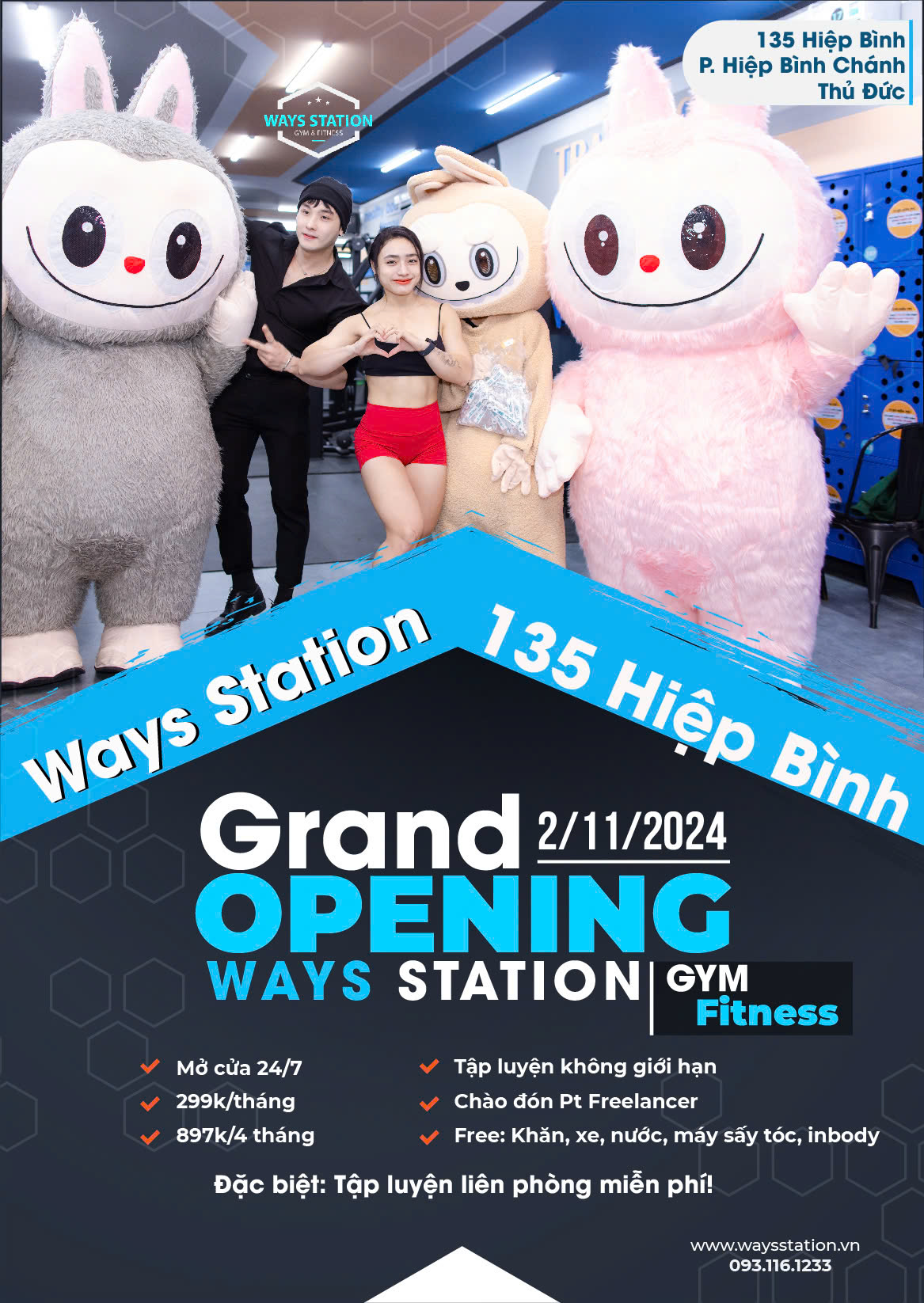 CHÍNH THỨC KHAI TRƯƠNG WAYS STATION HIỆP BÌNH GYM & FITNESS TỪ 2/11/2024